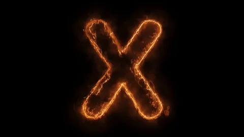 Alphabet X Word Hot Animated Burning Rea... | Stock Video | Pond5