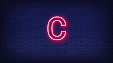 Alphabet A to Z text on neon red 3d anim... | Stock Video | Pond5