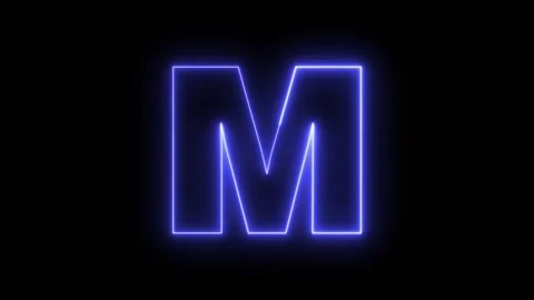 Alphabets M neon animation, Capital alph... | Stock Video | Pond5