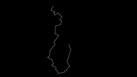 Alsace France map outline animation | Stock Video | Pond5