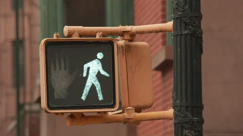 alt daytime sign cycles between walk and... | Stock Video | Pond5