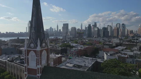 alt flying backward reveal of iconic ch... | Stock Video | Pond5