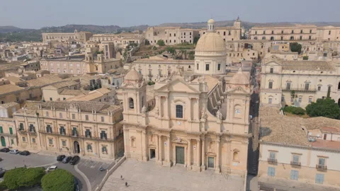 alt flying counter clockwise around cath... | Stock Video | Pond5