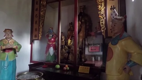 Altar With Statues Inside Kek Lok Si Bud... | Stock Video | Pond5