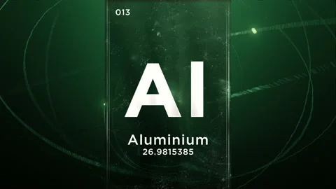 Aluminium (Al) symbol chemical element o... | Stock Video | Pond5