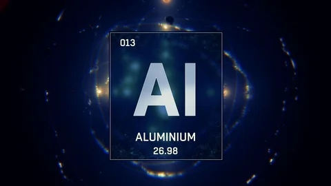 Aluminium as Element 13 of the Periodic ... | Stock Video | Pond5