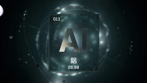 Aluminium as Element 13 of the Periodic ... | Stock Video | Pond5