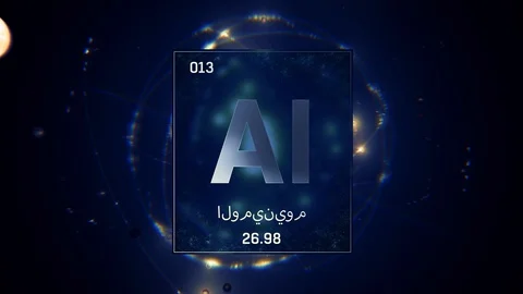 Aluminium as Element 13 of the Periodic ... | Stock Video | Pond5