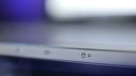 Aluminum laptop led indicators | Stock Video | Pond5