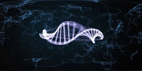 Amazing Animation VR 360 3D of Human DNA... | Stock Video | Pond5