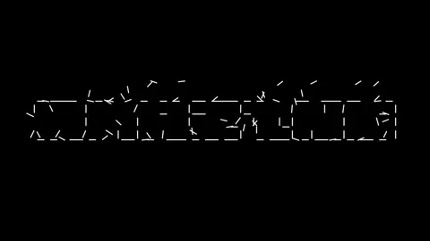 Amazing ascii word animation loop on bla... | Stock Video | Pond5