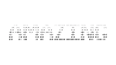 Amazing ascii word animation loop on whi... | Stock Video | Pond5
