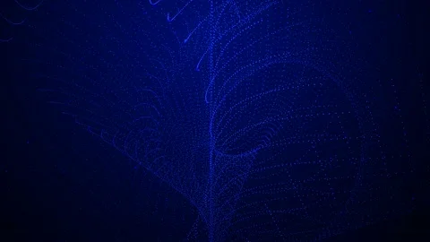 Amazing Blue color new digital particle ... | Stock Video | Pond5