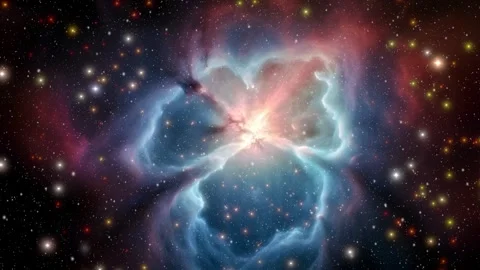 Amazing cosmic nebulae at the other end ... | Stock Video | Pond5