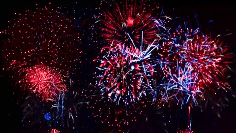 Amazing Fireworks animation 4k Loop | Stock Video | Pond5