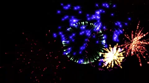 Amazing Fireworks animation 4k Loop | Stock Video | Pond5
