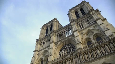 Amazing French Gothic architecture of No... | Stock Video | Pond5