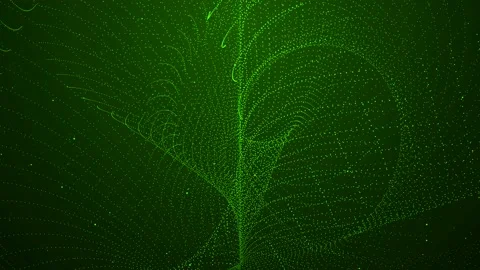 Amazing Green color new digital particle... | Stock Video | Pond5