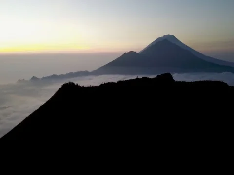 Amazing landscape from the Butur volcano... | Stock Video | Pond5