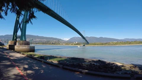 Amazing POV of a Bicycle Ride on Seawall... | Stock Video | Pond5