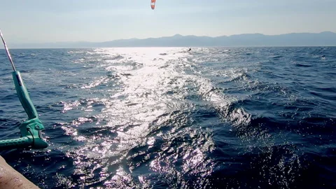 Amazing sea sunset and kite surfers ridi... | Stock Video | Pond5
