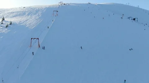 Amazing steep slope with elevators on bo... | Stock Video | Pond5