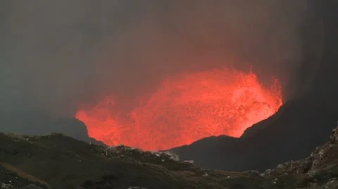 Amazing Volcano Eruption Boiling Lava La... | Stock Video | Pond5
