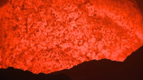 Amazing Volcano Eruption Boiling Lava La... | Stock Video | Pond5