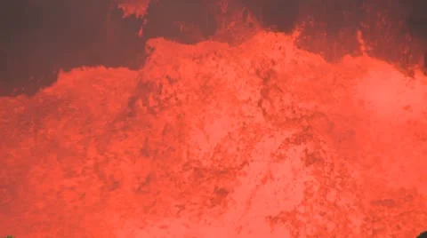 Amazing Volcano Eruption Boiling Lava La... | Stock Video | Pond5