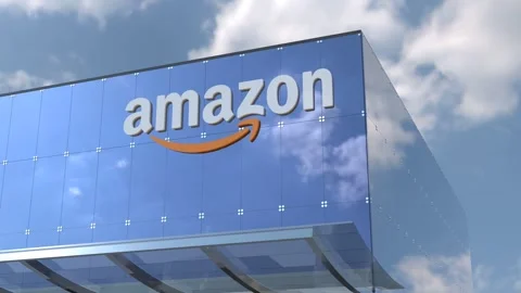 Amazon Corporate building with a glass f... | Stock Video | Pond5