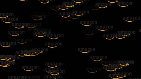 Amazon logos emerging on black backgroun... | Stock Video | Pond5