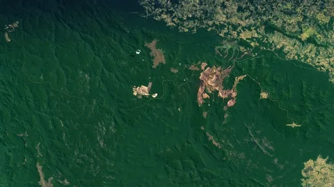 Amazon rainforest satellite aerial view | Stock Video | Pond5