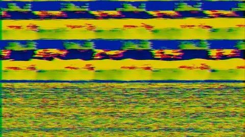 Ambient polychrome texture. Damaged TV e... | Stock Video | Pond5
