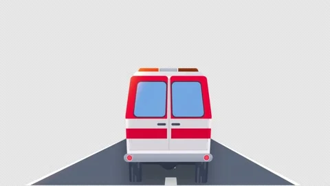 Ambulance car. Animation of an ambulance... | Stock Video | Pond5