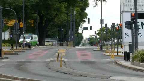 Ambulance with loud sirens driving fast ... | Stock Video | Pond5