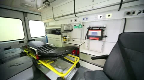 Ambulances compartment with modern equip... | Stock Video | Pond5