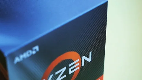 AMD Ryzen 3700x processor box. New Zen 2... | Stock Video | Pond5