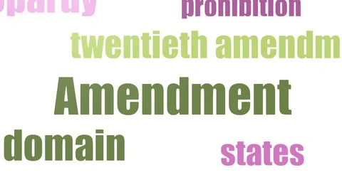 Amendment Word Cloud Animated On White B... | Stock Video | Pond5