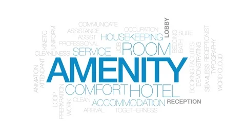Amenity animated word cloud. Kinetic typ... | Stock Video | Pond5