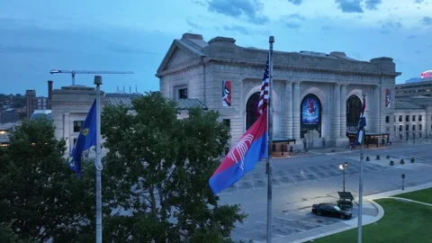 America, Kansas, and Kansas City flags w... | Stock Video | Pond5