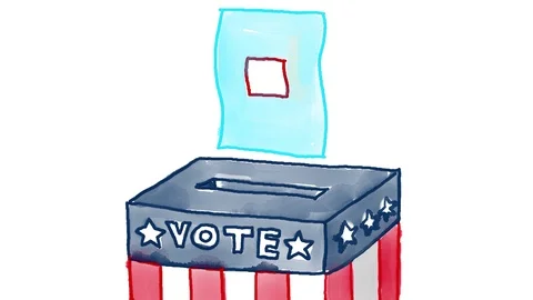 American Ballot Box Watercolor 2D Animat... | Stock Video | Pond5