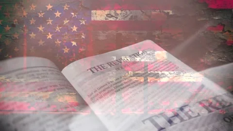 American in Bible prophecy background | Stock Video | Pond5