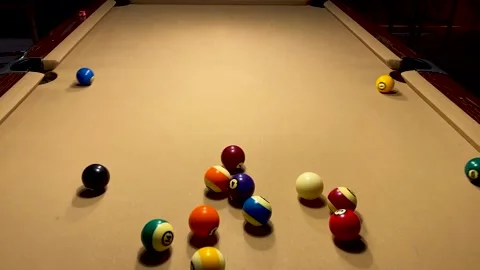 Pool Table Break Stock Footage ~ Royalty Free Stock Videos | Pond5