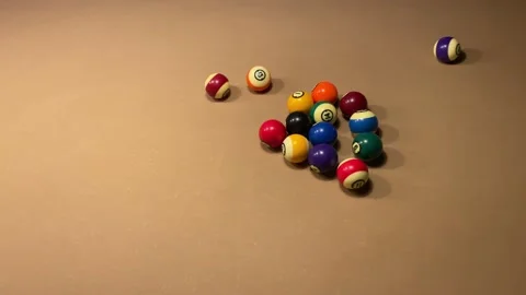 Pool Table Break Stock Footage ~ Royalty Free Stock Videos | Pond5