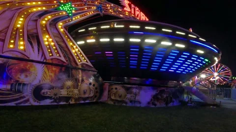 American carnival ride foods and games S... | Stock Video | Pond5