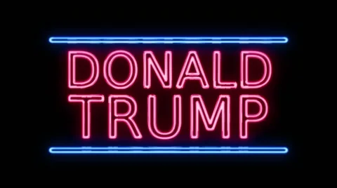 American Election Donald Trump Sign Neon... | Stock Video | Pond5