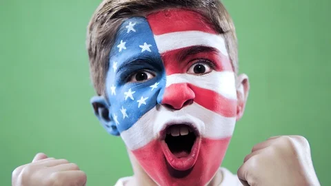 American fan celebrating victory on gree... | Stock Video | Pond5