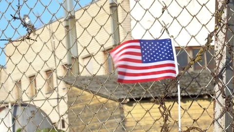 Factory American Flag Stock Video Footage | Royalty Free Factory ...