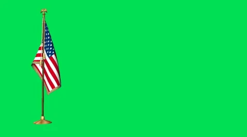 American Flag with Green Screen | Stock Video | Pond5