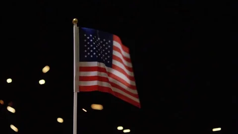 American flag with negative space firewo... | Stock Video | Pond5